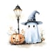 22 Cute Ghost Lamp Clipart, Cute Halloween Clipart, Printable ...