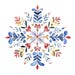18 Scandinavian Folk Art Snowflake Clipart, Cute Christmas, Printable ...