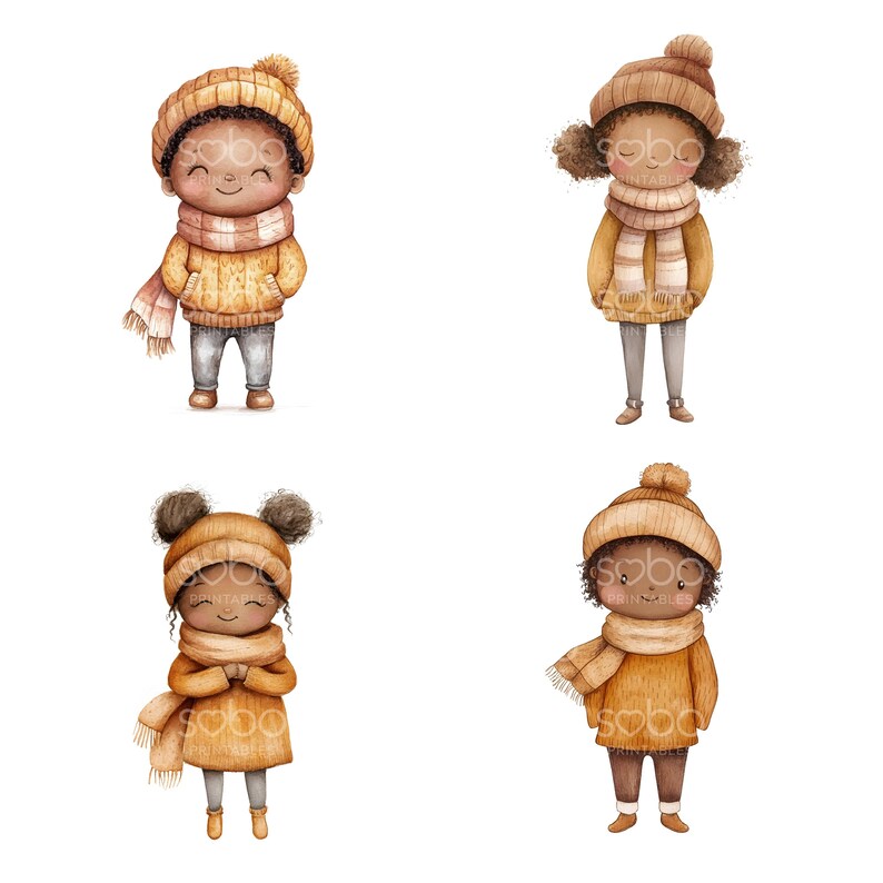 27 Cozy Fall Cuties Clipart, Watercolour Autumn Clipart, High Quality ...