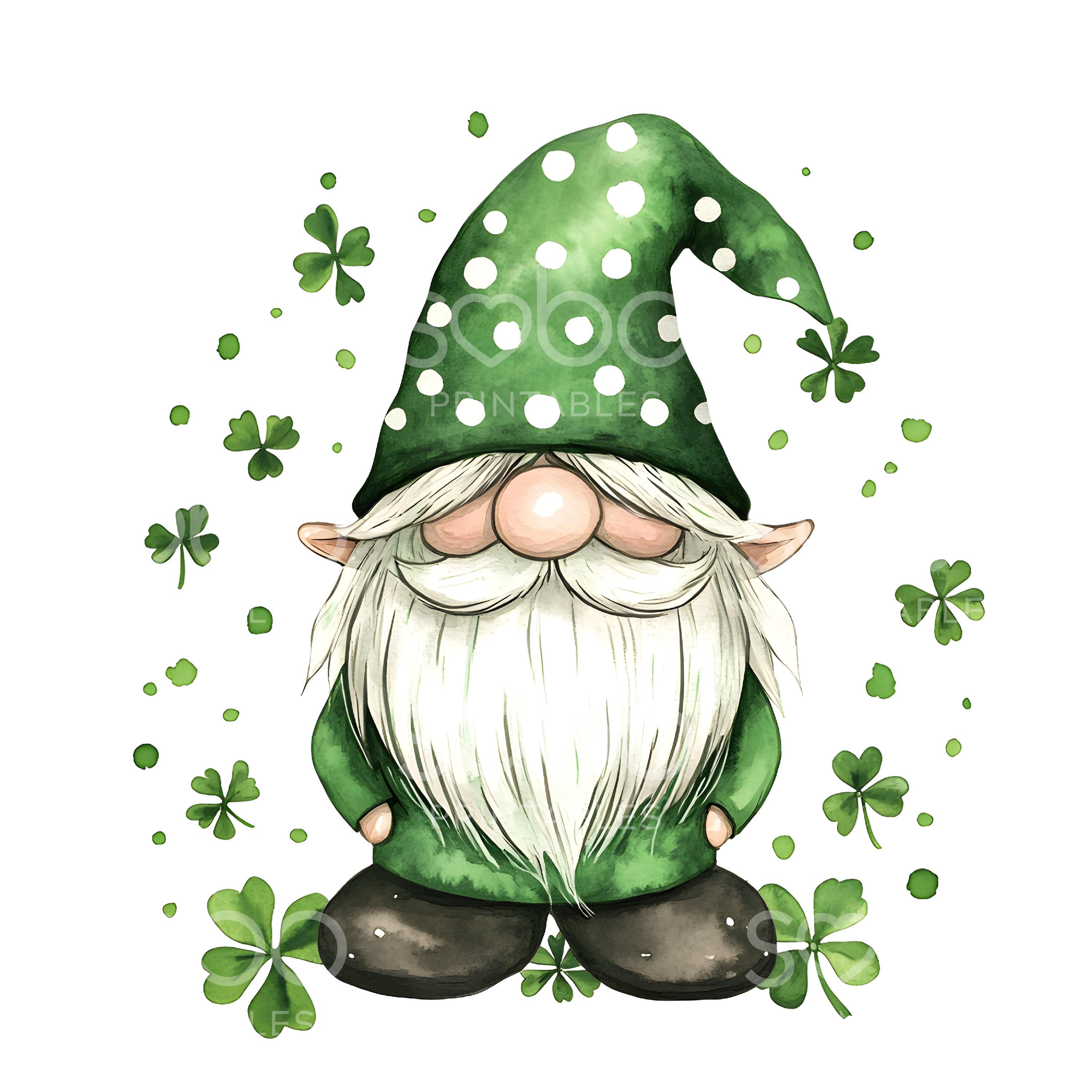 24 Saint Patrick’s Day Gnome Clipart, Cute Green Festive Gnome ...