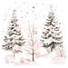 24 Pink Christmas Trees Clipart, Winter Festive Clipart, Printable ...