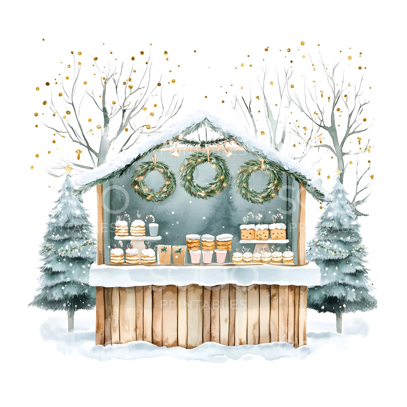 27 Christmas Market Stall Clipart, Xmas Market, High Quality Jpgs ...