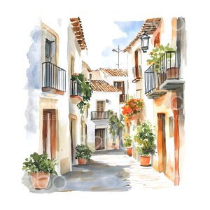 26 Spanish Streets Clipart, Cute Spain Tourism, High Quality Jpgs ...