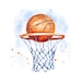 25 Basketball Goal Clipart, Sports Clipart, Printable Watercolor Art ...
