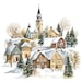 21 Christmas Village Clipart, Cute Cottagecore Houses, Barn Christmas ...