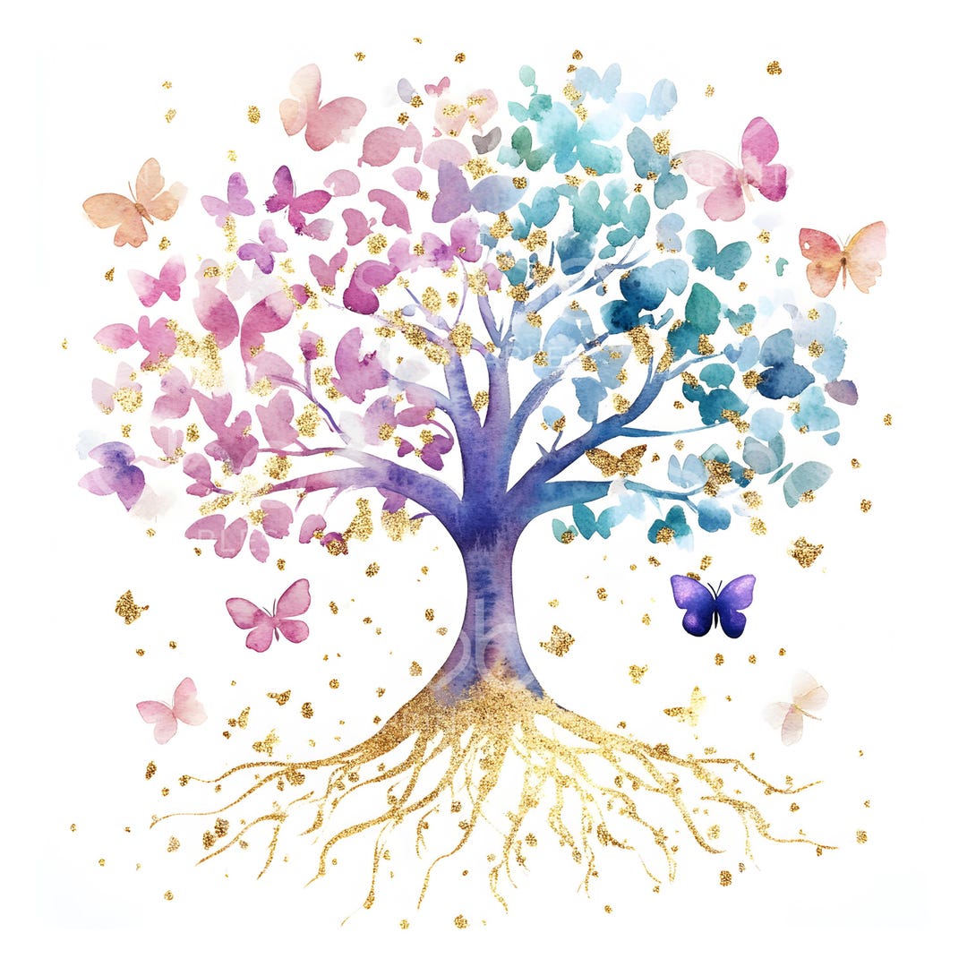 20 Butterfly Tree of Life Clipart, Pretty Butterflies Clipart ...