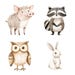 22 Woodland Animals Clipart, Bear, Fox, Nursery Art, Forest Animals ...