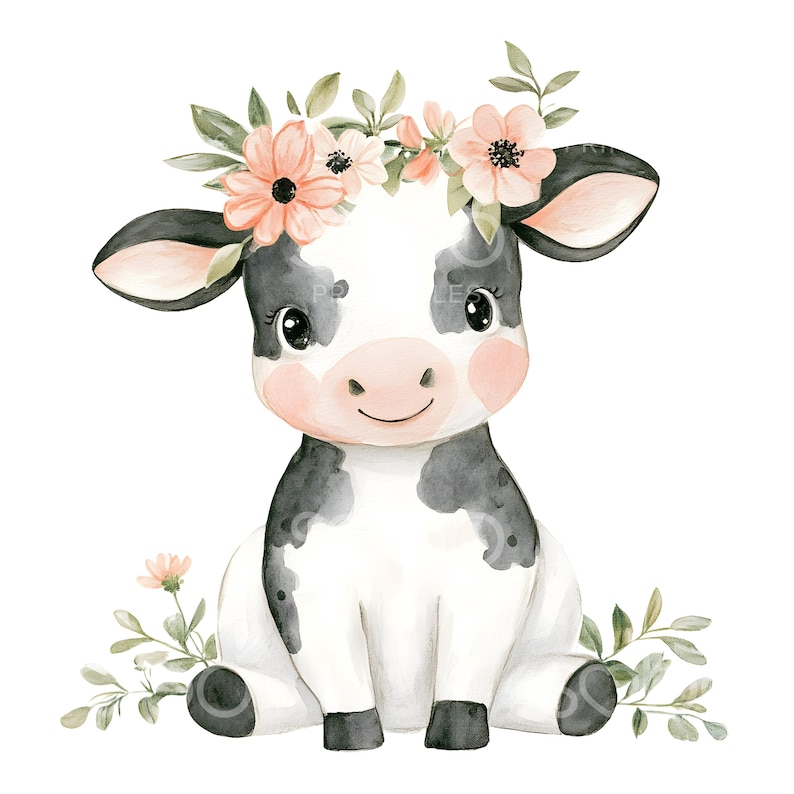 10 Boho Farm Animals Clipart, Nursery Art, Watercolor Farm Life ...