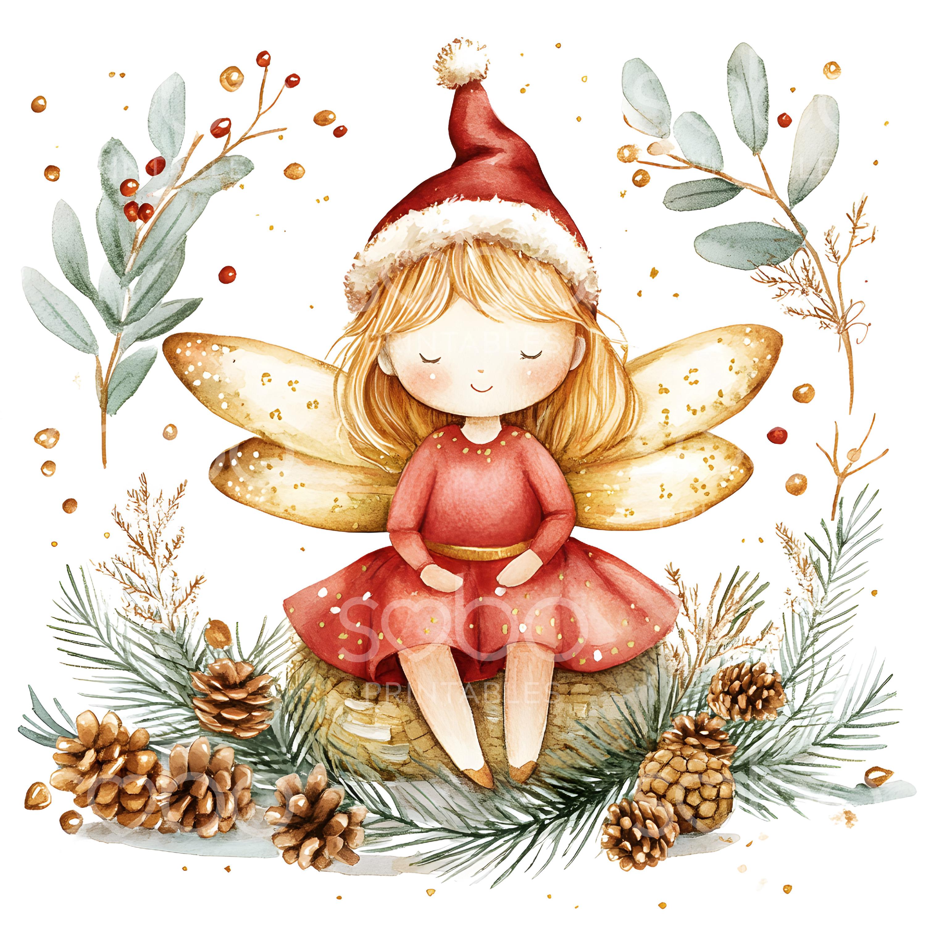 17 Christmas Fairy Clipart, Christmas Clipart, Christmas Card, High ...