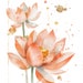 Pink Orange Lotus Clipart - 16 High Quality Jpgs, Pink Gold Flower ...