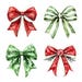 30 Assorted Christmas Bows Clipart, Festive Bow, Christmas Card Art ...