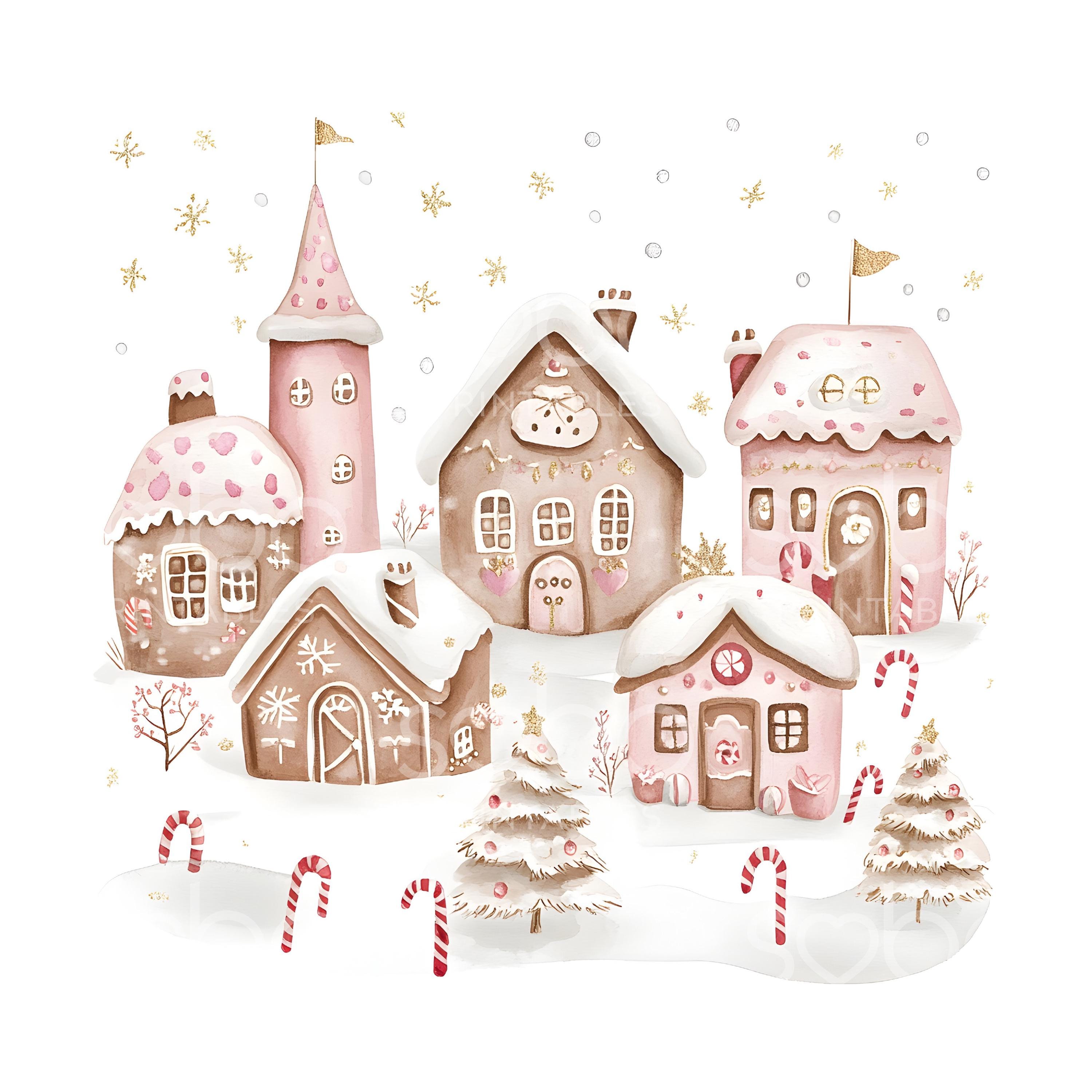 31 Gingerbread Village Clipart, Gingerbread Houses, Christmas ...
