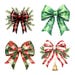 30 Assorted Christmas Bows Clipart, Festive Bow, Christmas Card Art ...