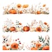 20 Watercolour Halloween Pumpkin Borders Clipart, Fall Autumn Borders ...