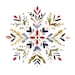 18 Scandinavian Folk Art Snowflake Clipart, Cute Christmas, Printable ...