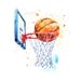 25 Basketball Goal Clipart, Sports Clipart, Printable Watercolor Art ...