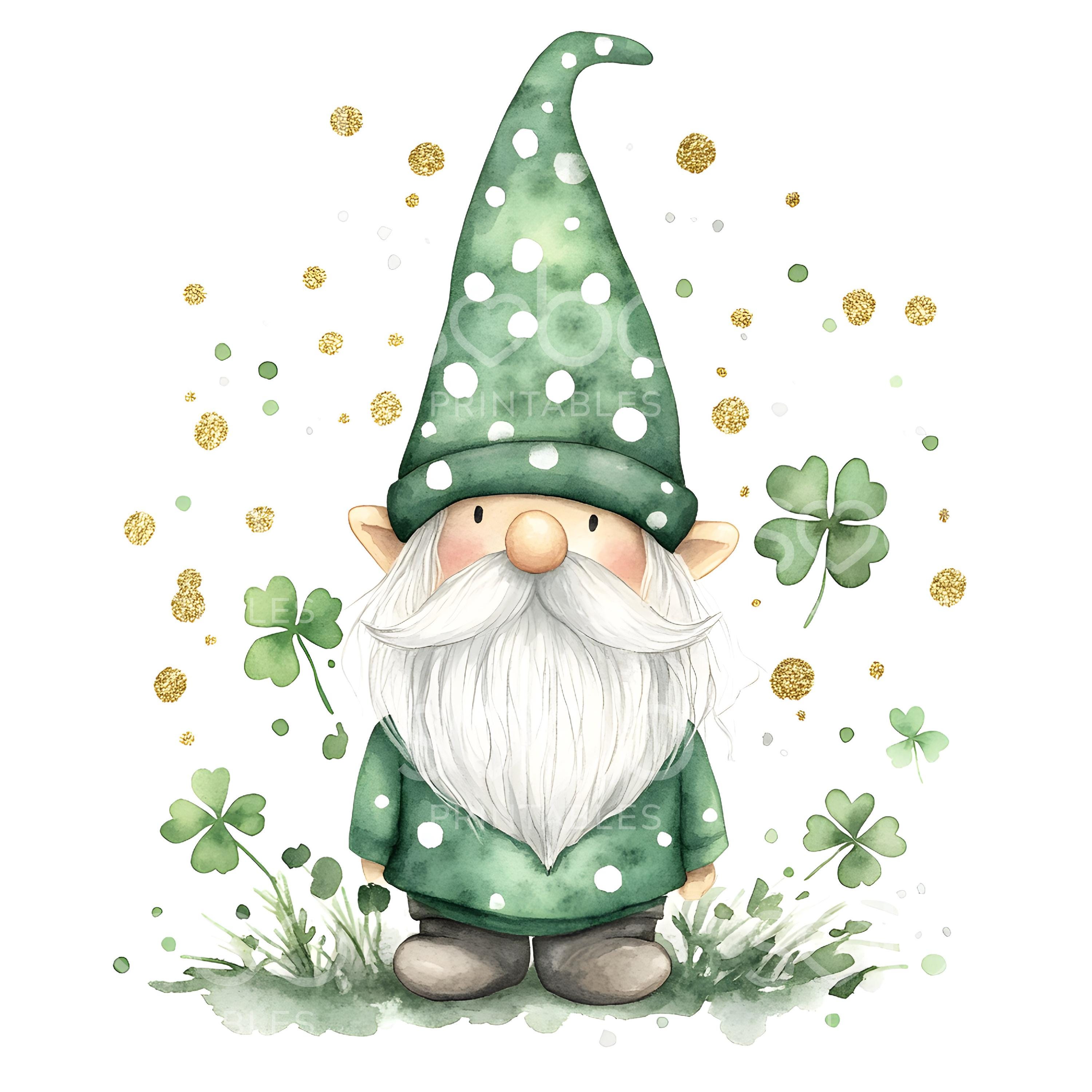 24 Saint Patrick’s Day Gnome Clipart, Cute Green Festive Gnome ...
