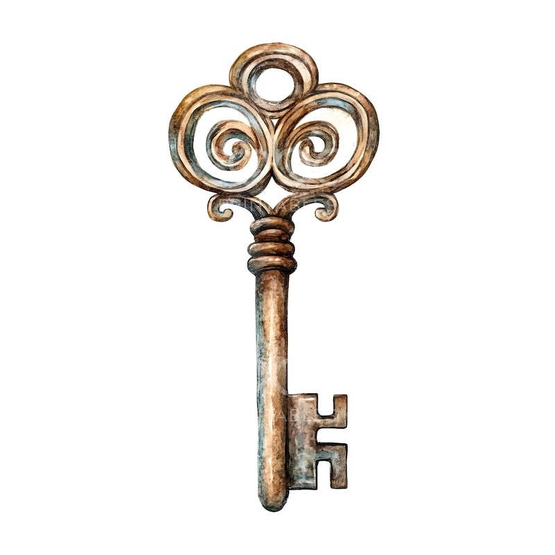 Skeleton Key Clipart - Etsy