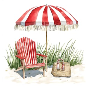 25 Colourful Beach Umbrella Clipart, Summer Beach, High Quality Jpgs ...