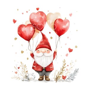 19 Valentine's Day Gnome Clipart, Cute Love Gnomes, Valentine's ...