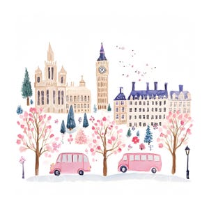 25 Christmas in London Clipart, Winter London, Cute London Travel ...