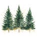 20 Christmas Pine Trees Clipart, Gold Winter Festive Clipart, Printable ...