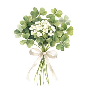 24 Saint Patrick’s Day Bouquet Clipart, Shamrock Spring Bouquet ...
