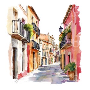 26 Spanish Streets Clipart, Cute Spain Tourism, High Quality Jpgs ...