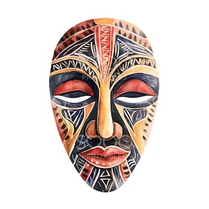 18 Australian Tribal Mask Clipart, Aboriginal Mask Clipart, High ...