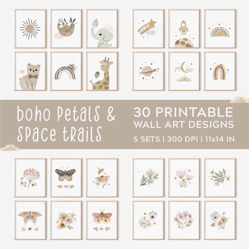 Boho Gallery Wall - Etsy