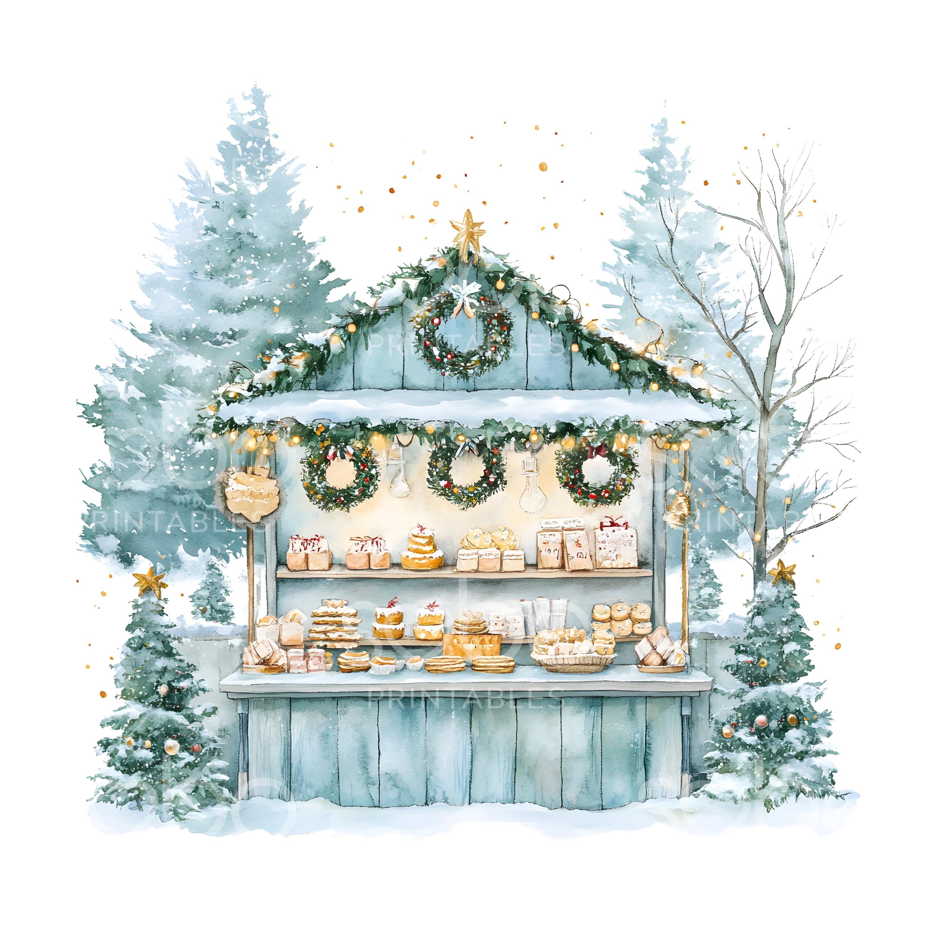 27 Christmas Market Stall Clipart, Xmas Market, High Quality Jpgs ...