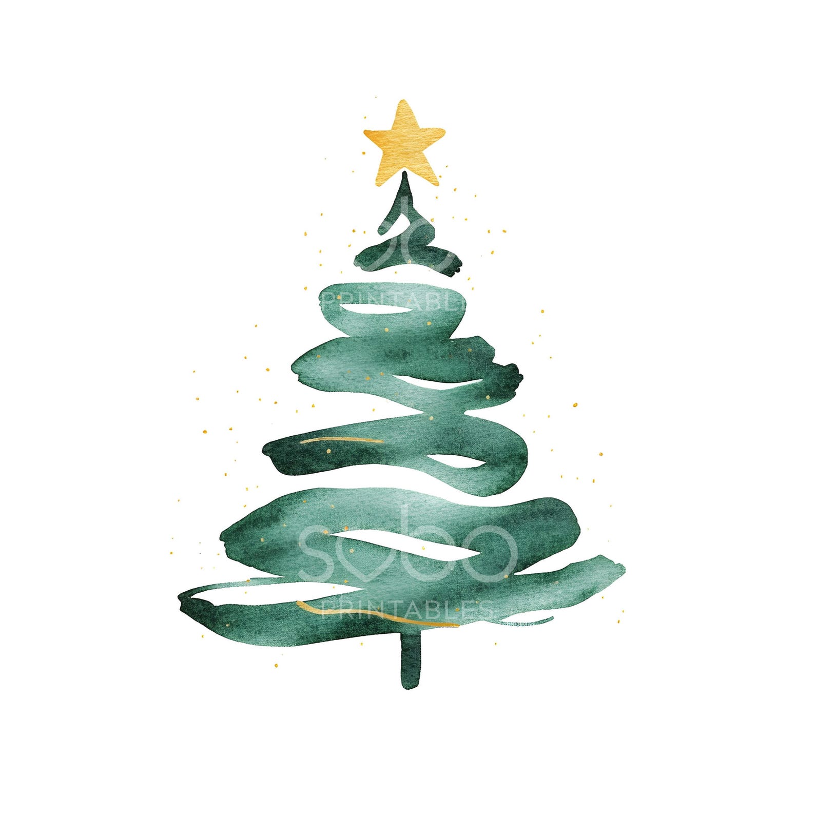 23 Brush Xmas Tree Clipart, Simple Christmas Tree, Christmas Tree ...