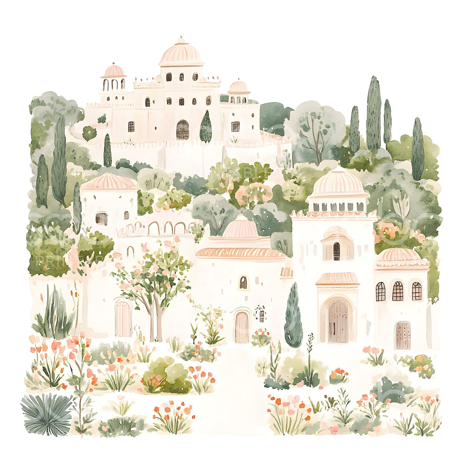 25 Cute Indian Palace Clipart, Royal Palace, India Travel Art ...
