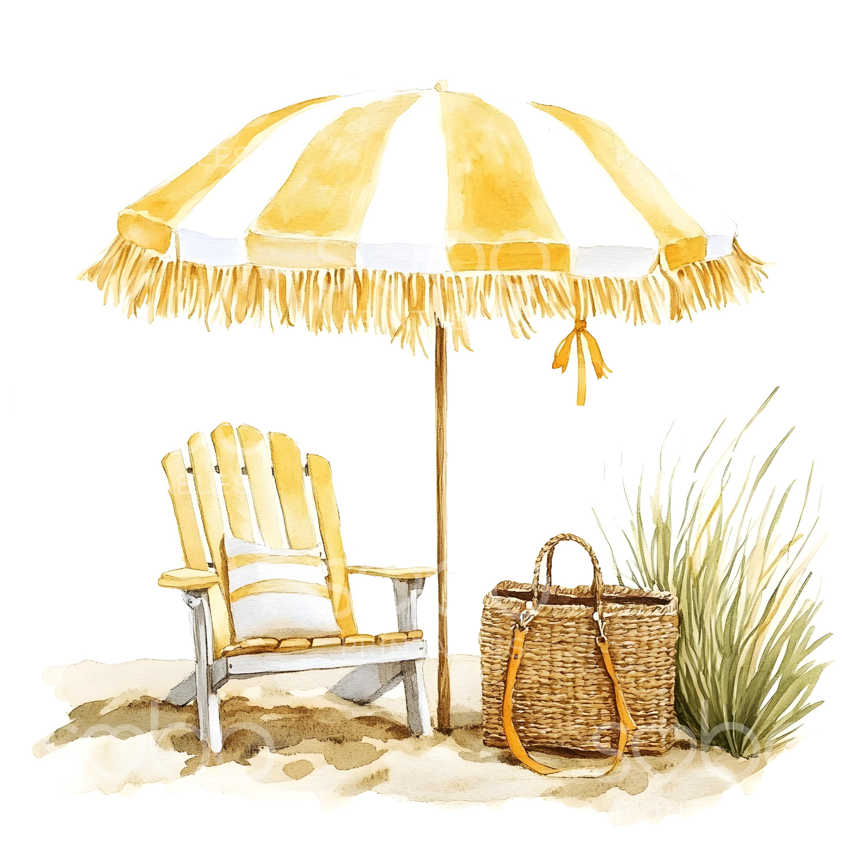 25 Colourful Beach Umbrella Clipart, Summer Beach, High Quality Jpgs ...