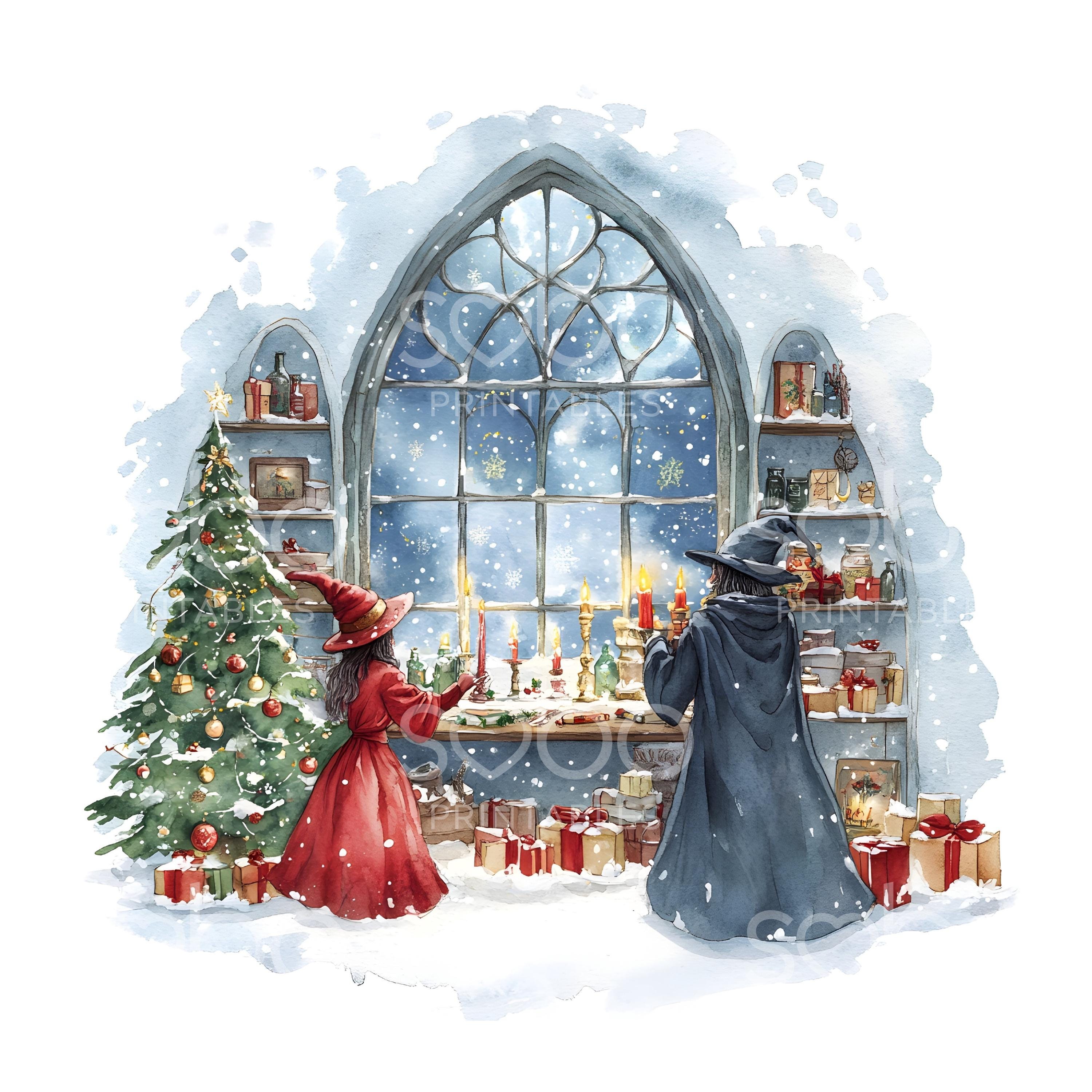 28 Wizard Workshop Clipart, Fantasy Art, Magical Christmas Workshop ...