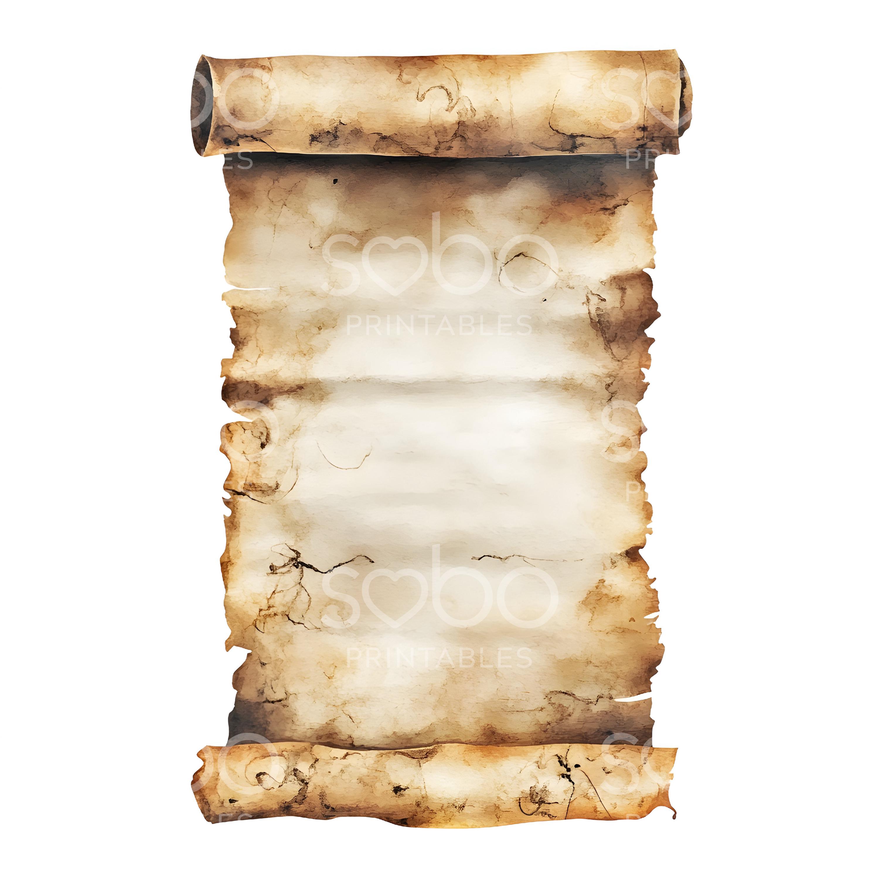 23 Medieval Scroll Clipart, Vintage Scroll, Paper Scroll, Printable ...