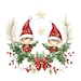24 Xmas Cute Elves Clipart, Christmas Card, Cute Christmas Elf ...