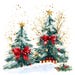 22 Classic Christmas Trees Clipart, Winter Festive Clipart, Printable ...
