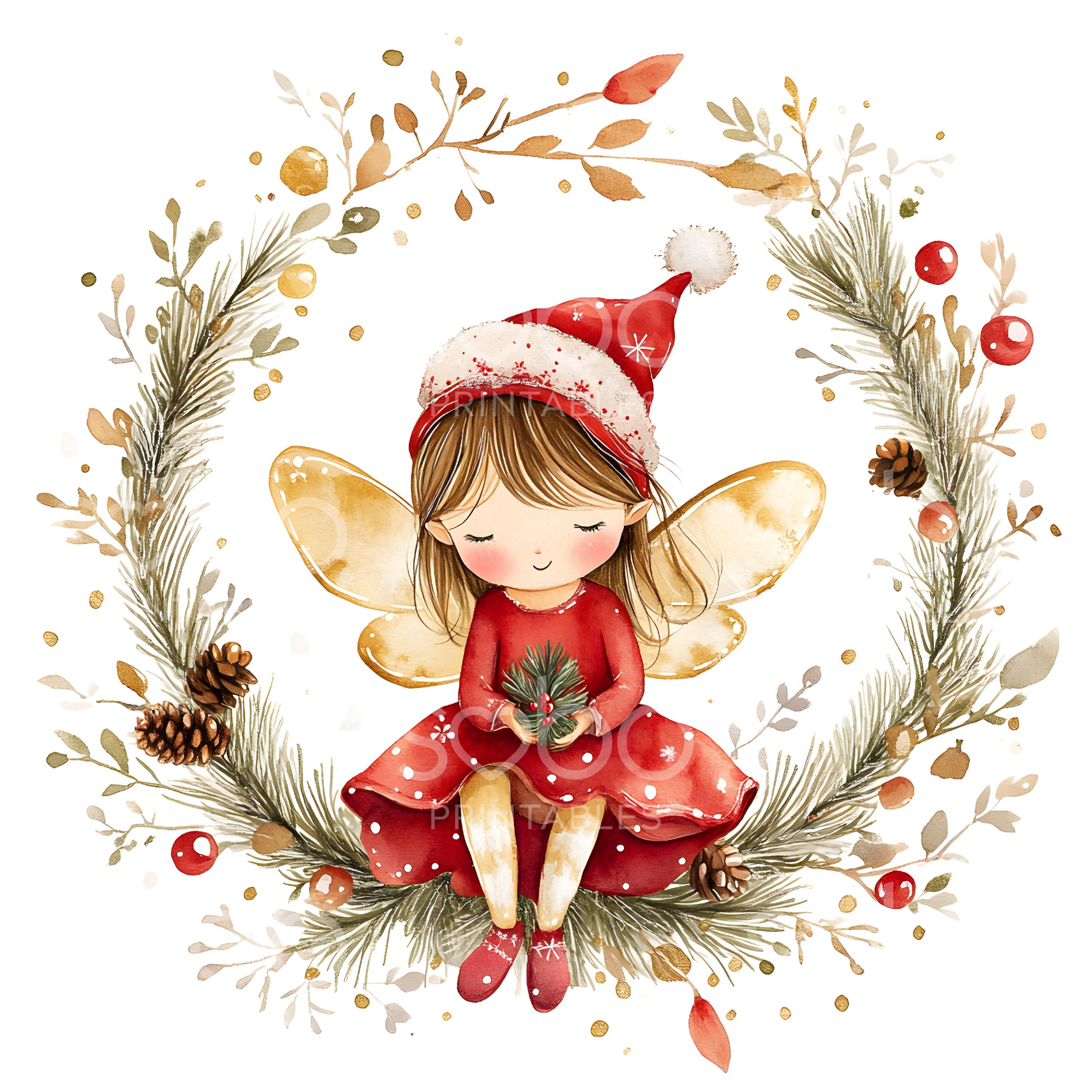 17 Christmas Fairy Clipart, Christmas Clipart, Christmas Card, High ...