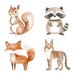 22 Woodland Animals Clipart, Bear, Fox, Nursery Art, Forest Animals ...