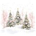 24 Pink Christmas Trees Clipart, Winter Festive Clipart, Printable ...