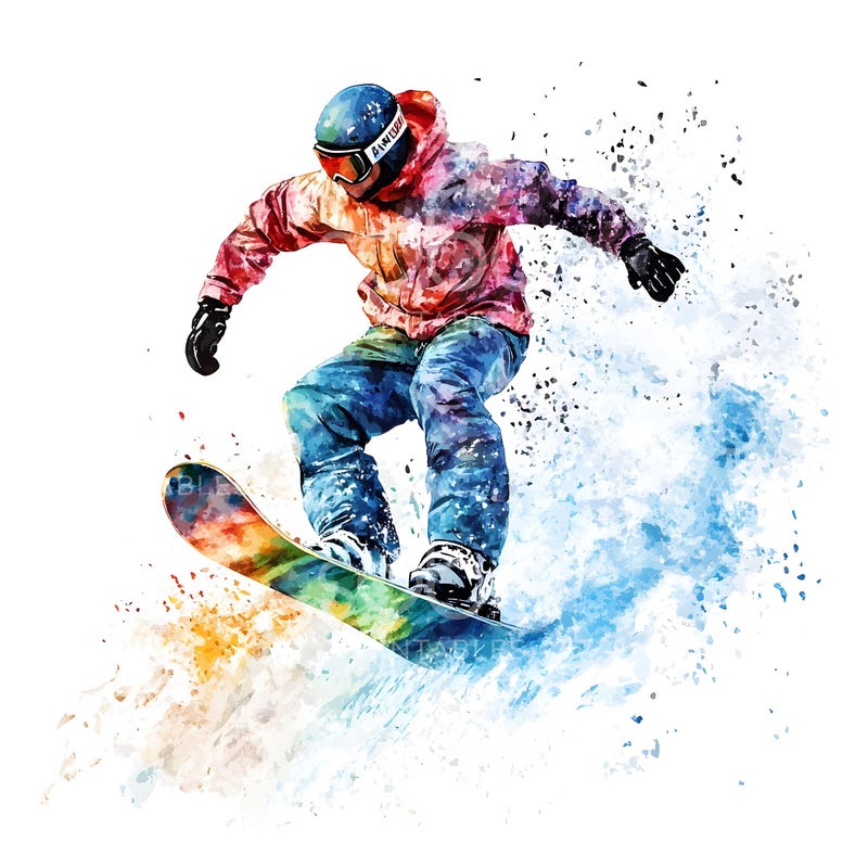 Snowboard Kids Clipart - Etsy UK