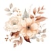 14 Boho Flowers Bouquet Clipart, Boho Flowers Wall Art, Minimalistic ...