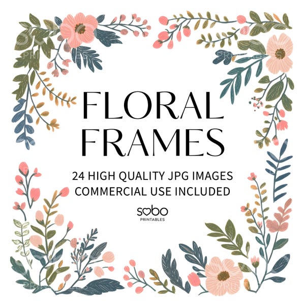 Digital Border Frame - Etsy
