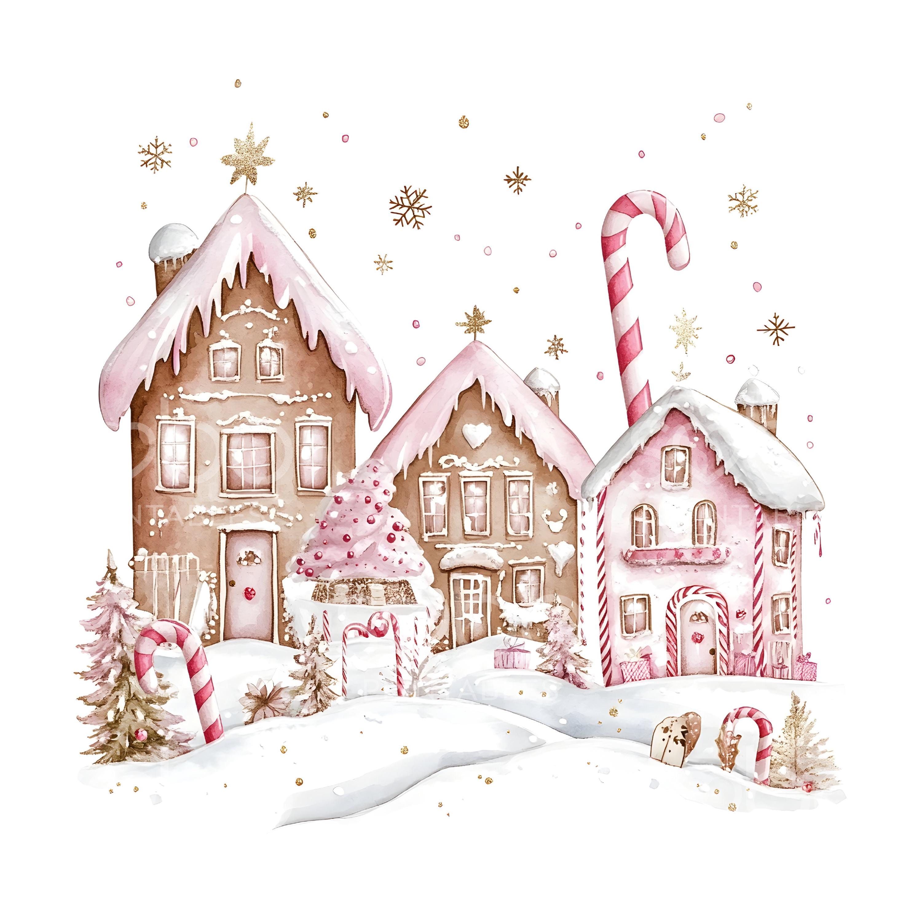31 Gingerbread Village Clipart, Gingerbread Houses, Christmas ...