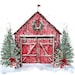 23 Christmas Barn Clipart, Farmyard Barn Clipart, Christmas Card, High ...