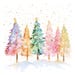 20 Rainbow Christmas Trees Clipart, Colourful Winter Festive, Printable ...