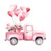 30 Valentines Day Truck Clipart, Pink Valentines Truck, Vintage Truck ...