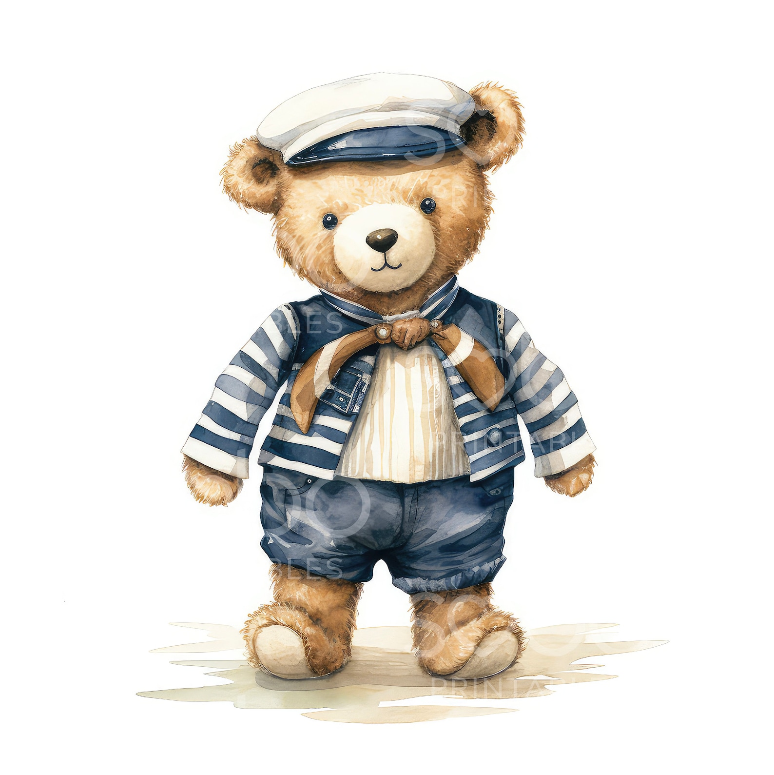 Nautical Bear Clipart 16 High Quality Jpgs, Digital Download, Card ...