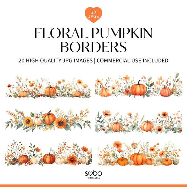 17 Summer Borders Clipart Border, Wildflowers Border Clipart, Digital ...